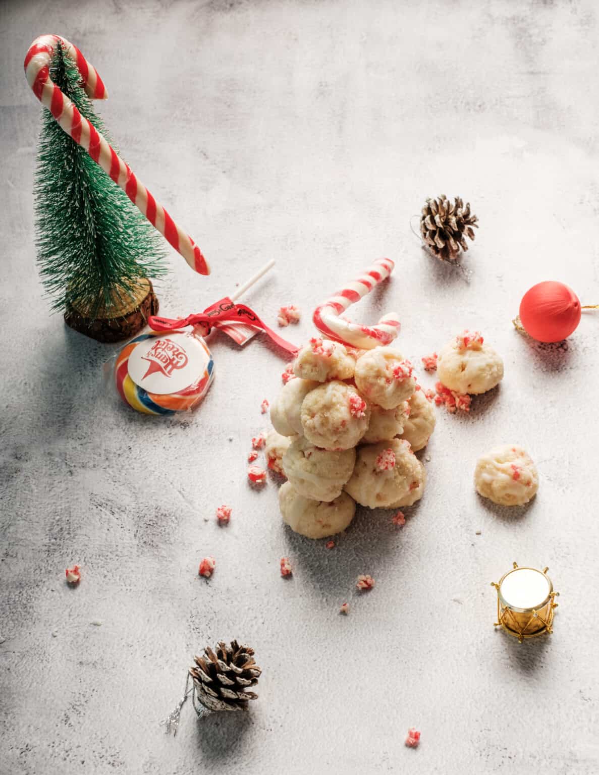 Candy Cane Snowballs - Stolen Moments Cooking