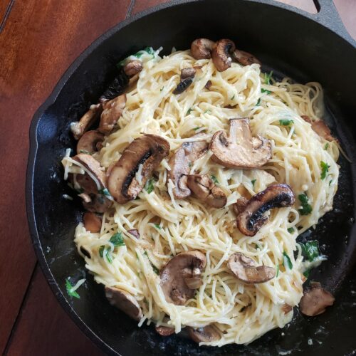 Chicken Brie Spaghetti - Stolen Moments Cooking