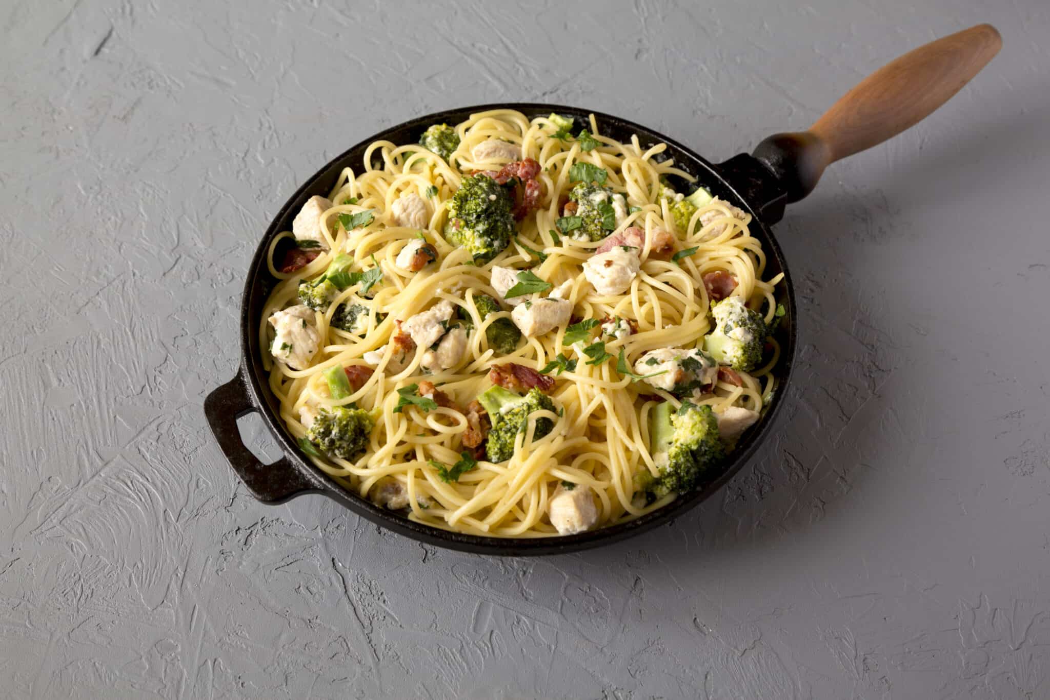 Chicken Brie Spaghetti - Stolen Moments Cooking